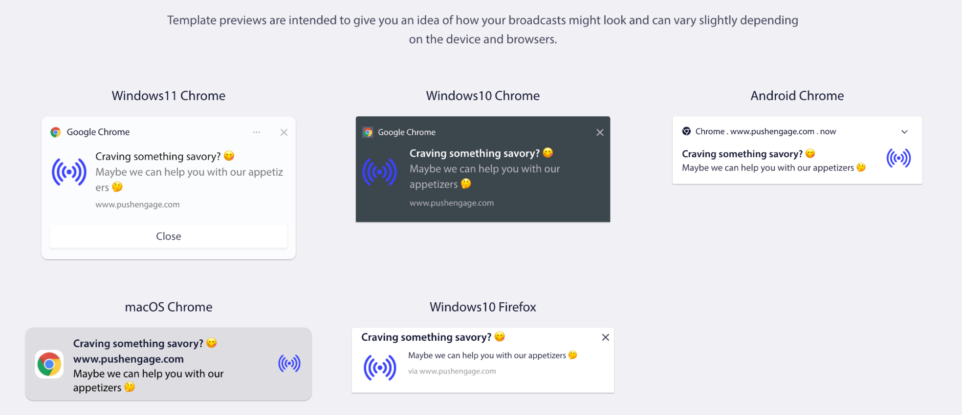 Guide to using Templates for Push Broadcasts - PushEngage
