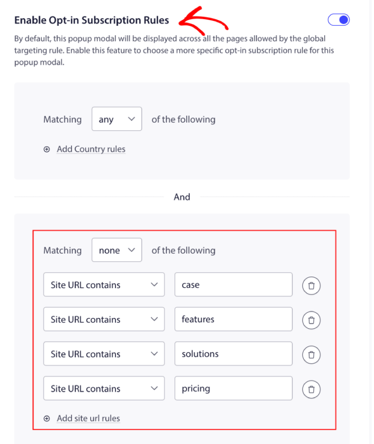 Guide to Targeting Rules for Subscription Optin - PushEngage